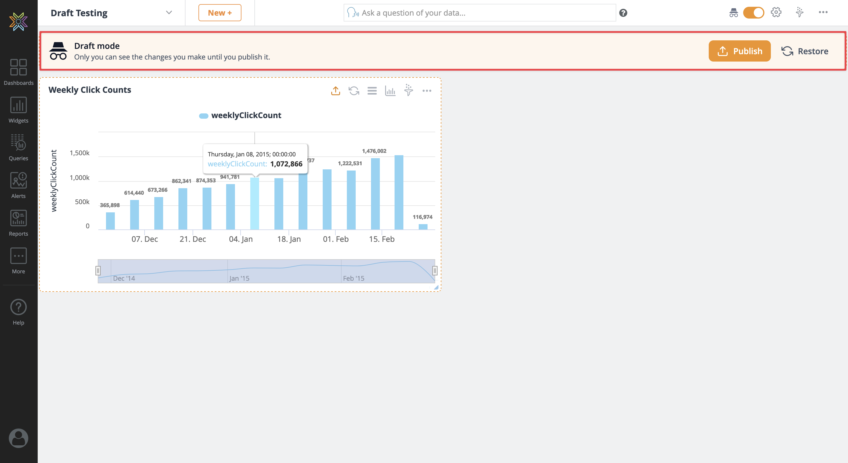 Private Draft Mode – Documentation and Support | Knowi