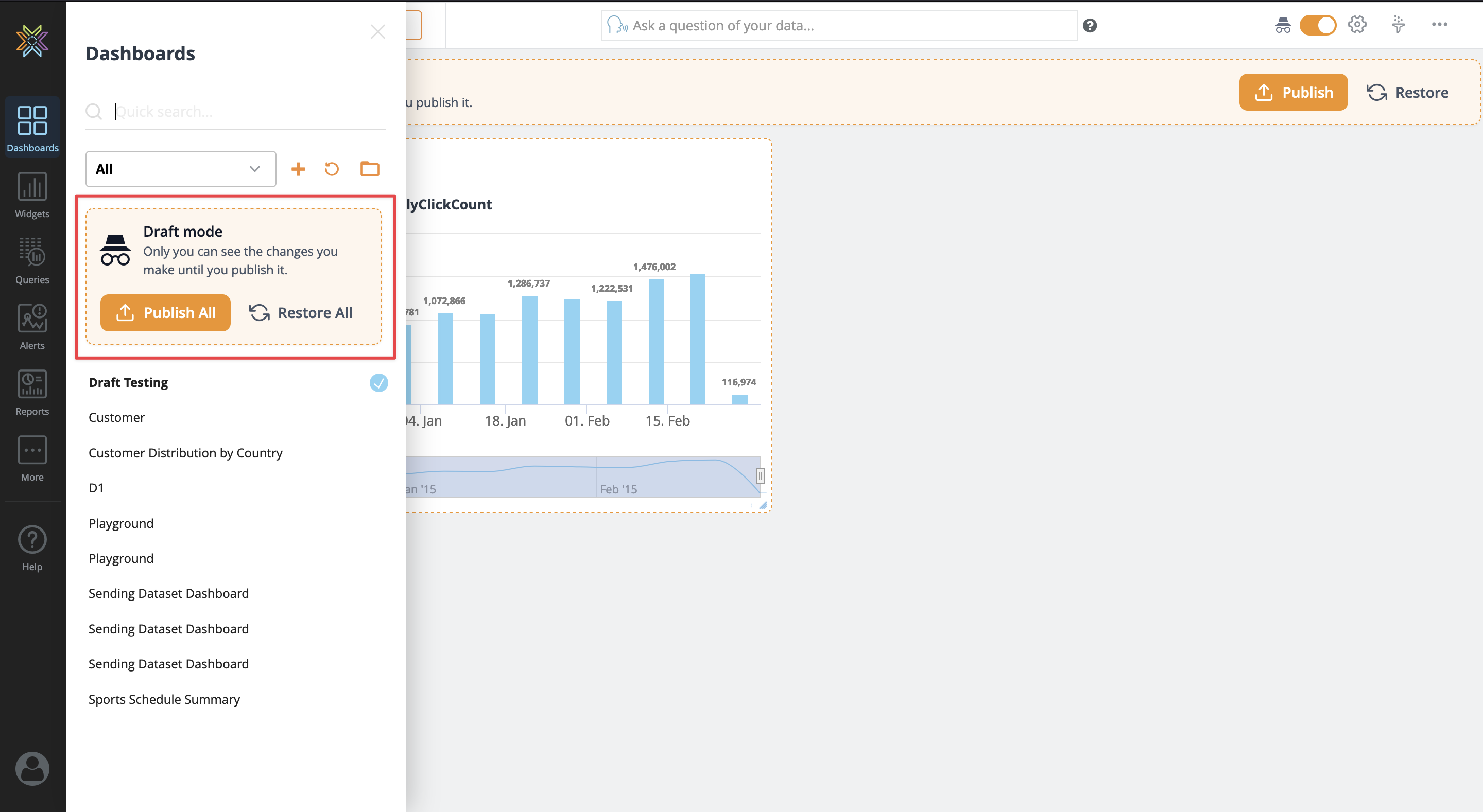 Private Draft Mode – Documentation and Support | Knowi