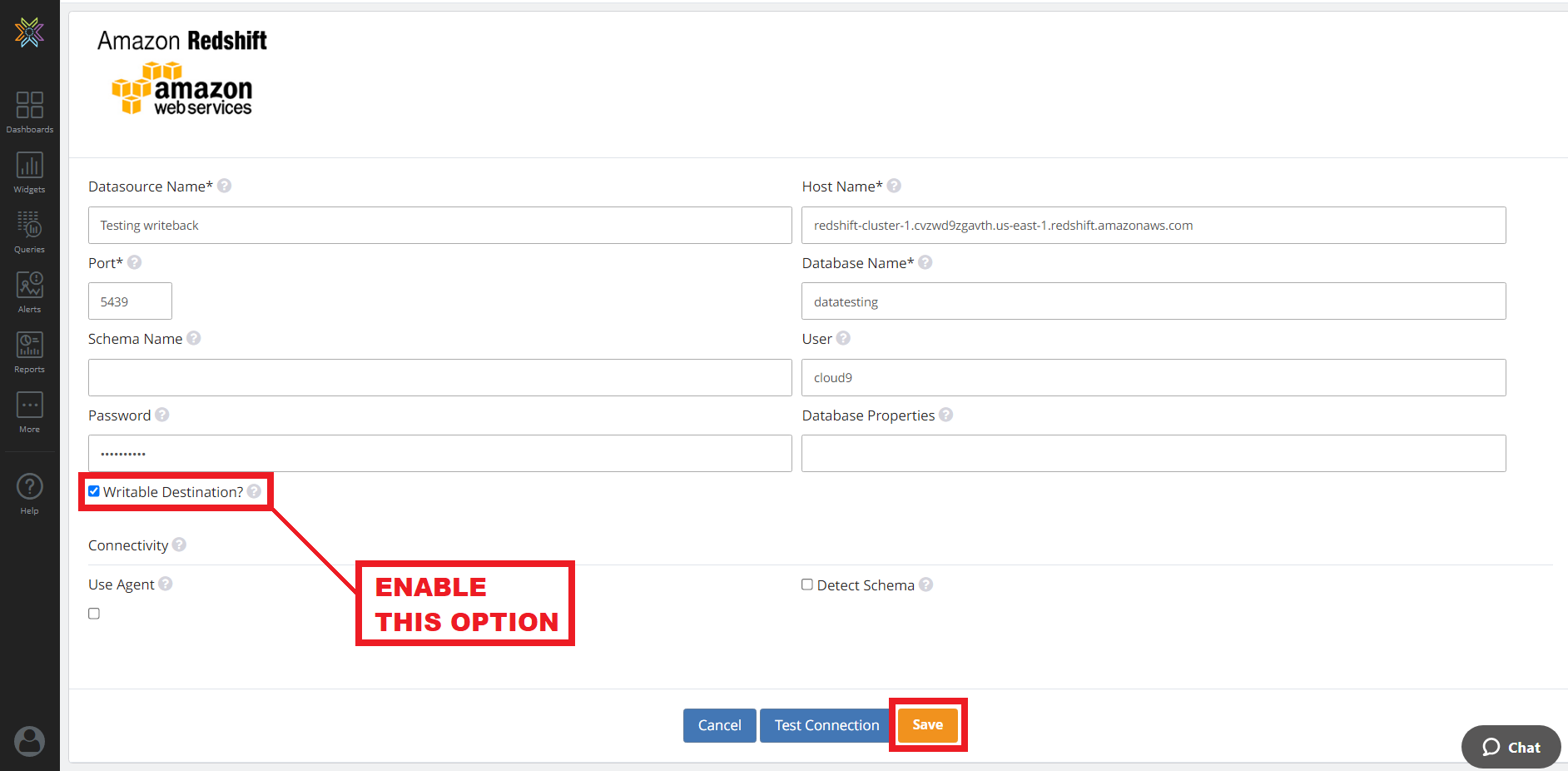 DBWrite – Documentation and Support | Knowi